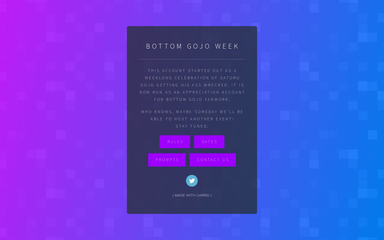Bottom Gojo Week